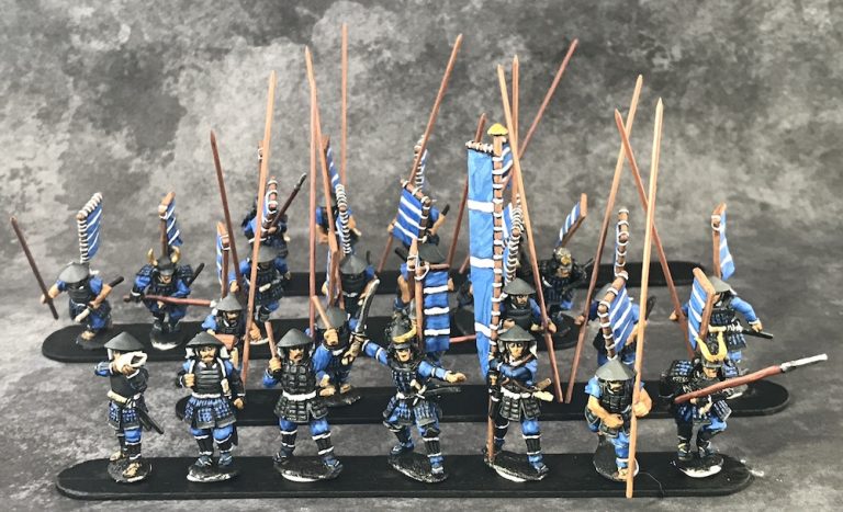 Painted Samurai and Ashigaru Miniatures - Bay Area Miniatures